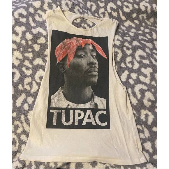 Tops | Tupac Open Back Loose Tank | Poshmark